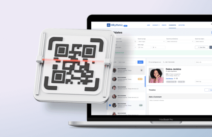 How does Hrythmic's QR code feature enhance the job application process ...
